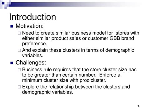 ppt store segmentation using sas clustering powerpoint presentation