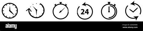 Timers Icon Set Vector Countdown Circle Clock Counter Timer Vector Illustration Stock Vector