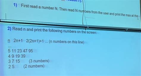 Solved 1 First Read A Number N Then Read N Numbers From