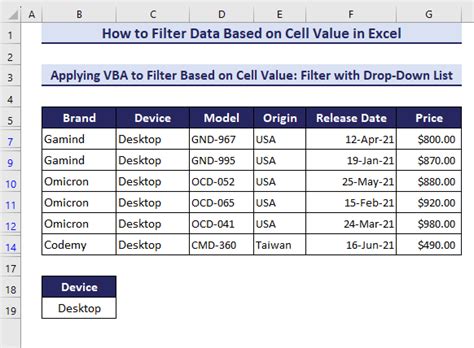 How To Filter Data Based On Cell Value In Excel 4 Easy Methods