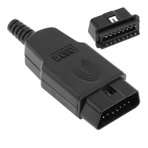OBDII OBD 2 DIY 16 Pin Male Extension Opening Cable Car Diagnostic Interface Connector Plug