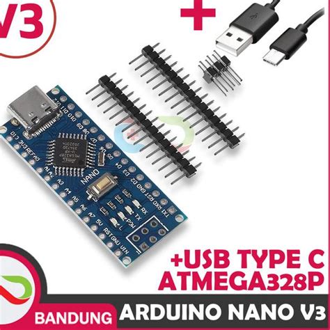 Jual Arduino Nano V30 Atmega328p Type C Plus Kabel Ch340 Hq Ic Original Shopee Indonesia