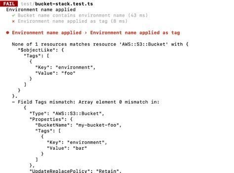 infrastructure tests with cdk