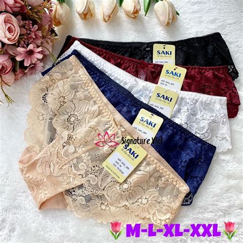 [ready Stock] Premium Full Lace Saki Panties M L Xl Xxl Shopee Malaysia
