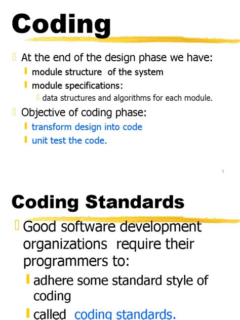 Lecture 19 Code Standards And Review Pdf Computer Programming