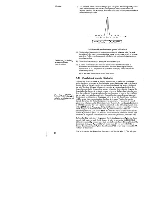 Solution B Sc Physics Degree Optics Diffraction Fraunhofer Diffraction