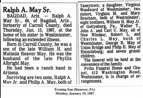 Ralph Augustus May Sr 1927 1987 Find A Grave Memorial