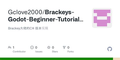 Github Gclove2000brackeys Godot Beginner Tutorial In Dotnet Brackey
