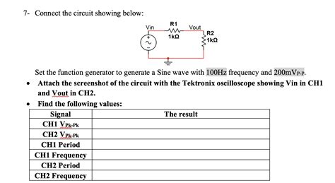 solved 7 connect the circuit showing below set the function