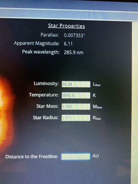 Solved How Do I Figure Out The Distance To The Frostline In Chegg Com