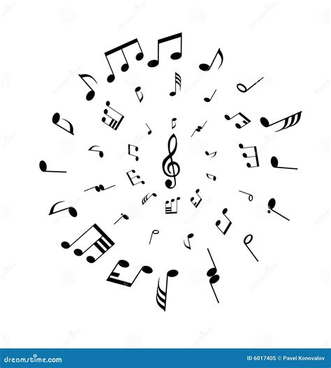 Notes Circle Stock Vector Illustration Of Clefs Design 6017405