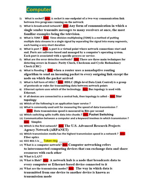 Computer Network Notes 4th Sem Bca Pdf Computer Network Osi Model