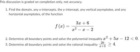 solved 1 find the domain any x intercepts the