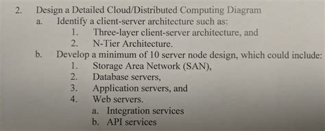 Solved 2 Design A Detailed Clouddistributed Computing