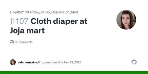Cloth Diaper At Joja Mart Issue Zippity Stardew Valley Regression Mod Github
