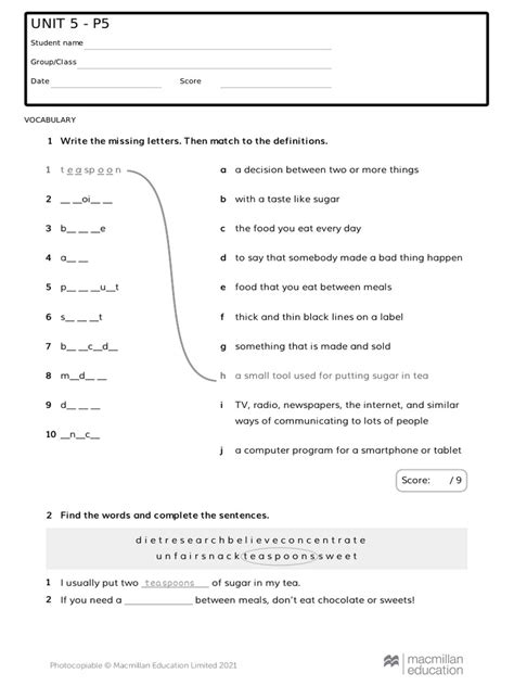 Unit 9 P5 Pdf Teaspoon