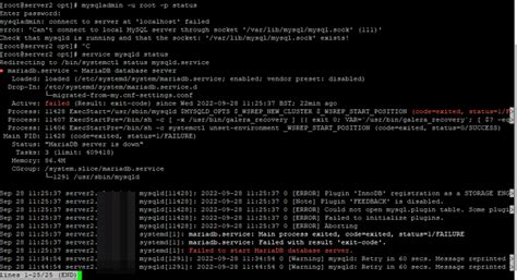 Centos 8 Directadmin Server Went Down During The Night Possibly Updates Mariadb Is Not