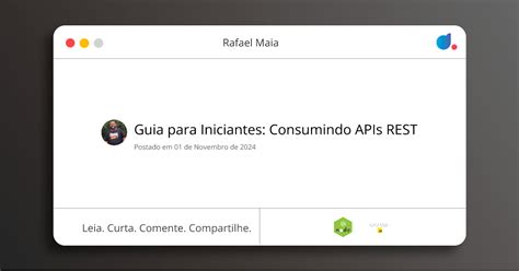 guia para iniciantes consumindo apis rest rafael maia node js express javascript dio