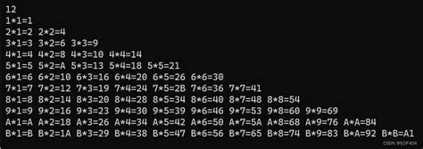 不同进制下的乘法表不同进制的乘法 Csdn博客