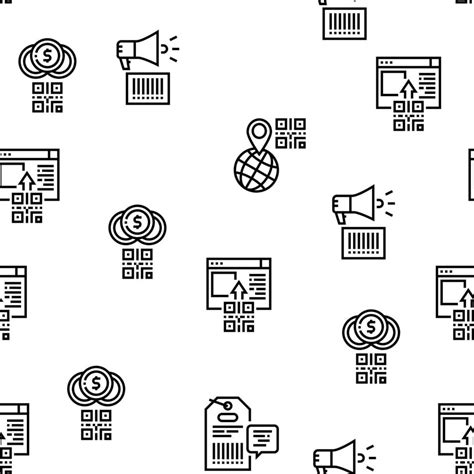 Qr Code Identification Vector Seamless Pattern 10278240 Vector Art At