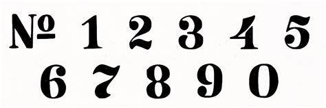 Vintage Numbers Font