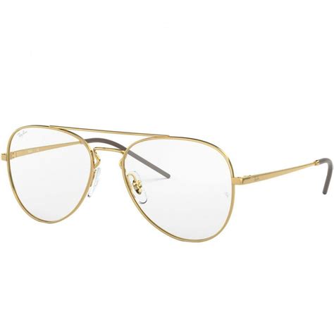 Ray Ban Rb6413 2500 Gold Full Rim Metal Pilot Eyeglasses Frames