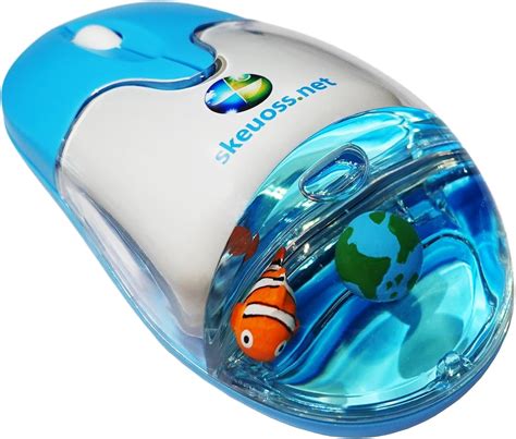 Skeuoss Frutiger Aero Aqua Mouse Clear Blue Usb C Rechargeable