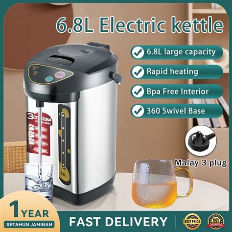 68l Stainless Steel Electric Kettle Large Capacity Rapid Heating Water