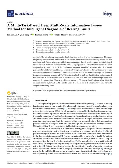 Pdf A Multi Task Based Deep Multi Scale Information Fusion Method For Intelligent Diagnosis Of