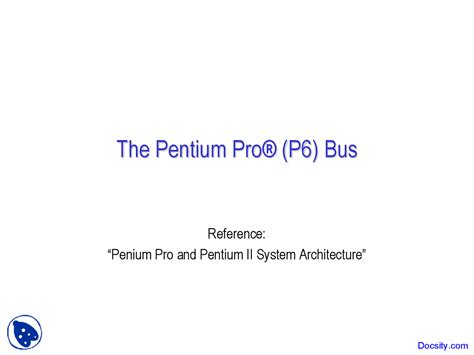 Pentium Pro Microcontroller Systems Lecture Slides Docsity