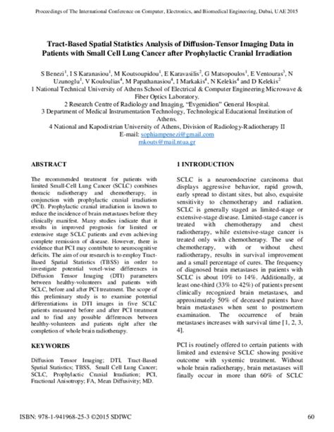 Pdf Tract Based Spatial Statistics Analysis Of Diffusion Tensor Imaging Data In Patients With