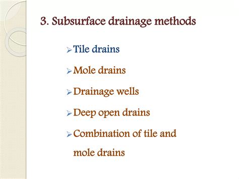 Design Of Subsurface Drainage System Pptx Gardening Home And Garden