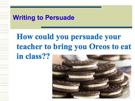 Using Oreo Paragraphs In Writing To Persuade Teaching Resources