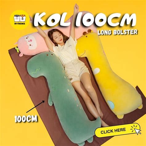 Kol 100cm Dinosaur Alpaca Giraffe Big Long Bolster Soft Plushy Toys
