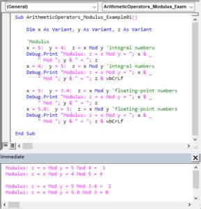 Arithmetic Operators In VBA Master Office VBA