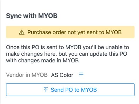 Is The Purchase Order In Myob Brandengine