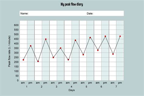 Peak Flow Diary Template
