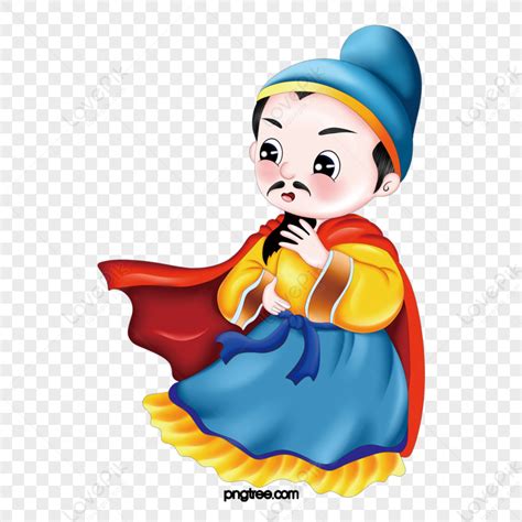 고대 남성 캐릭터 일러스트 망토문자블루빈티지 Png 일러스트 무료 다운로드 Lovepik