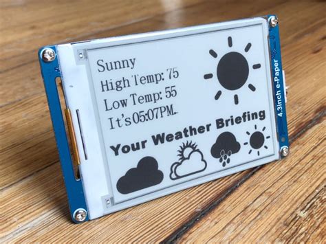 E Paper Weather Display With Photon And Ifttt