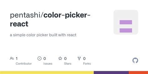 github pentashi color picker react a simple color picker built with