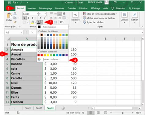 Changer La Couleur De La Police Dans Excel