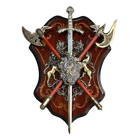 고대 로마 스파르타 방패 칼 벽 장식 갑옷과 골동품 방패 중세 도끼 사자 장식 공예 Ktv 바 벽걸이피규어 And 미니어처 Aliexpress