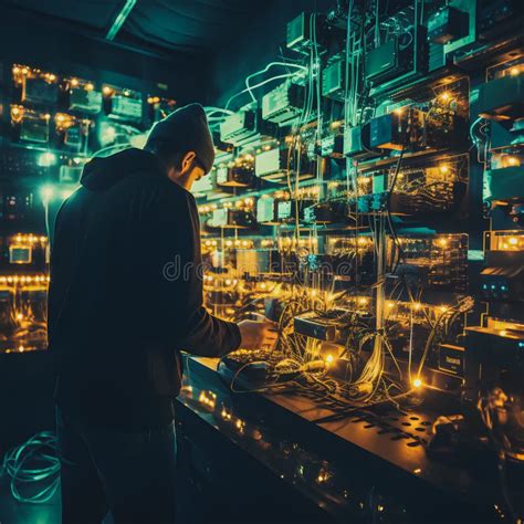 Hacker In Hoodie Cyber Security Threat And Digital Intrusion Digital Security Concept Stock