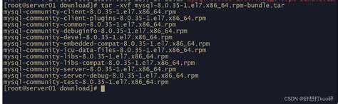 linux下安装mysql8 0（以rpm包安装） mysql8 rpm安装 csdn博客