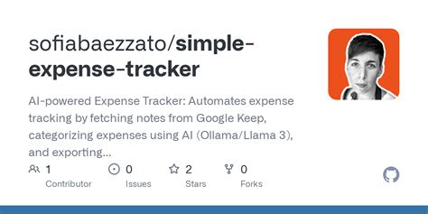 Github Sofiabaezzatosimple Expense Tracker Ai Powered Expense Tracker Automates Expense