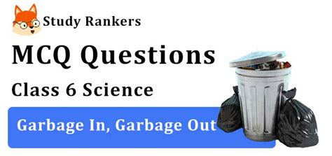 mcq questions for class 6 science ch 16 garbage in garbage out