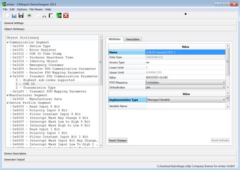 Emotas Canopen Devicedesigner Twincomm