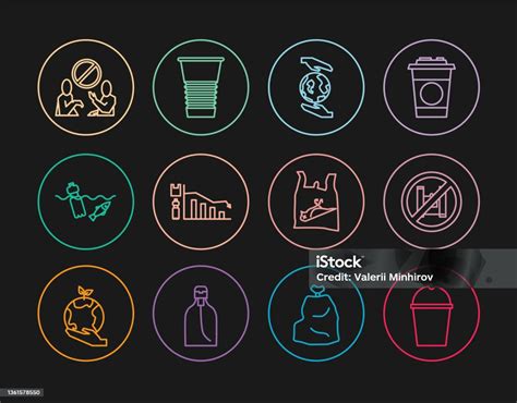 세트 라인 종이 유리 물 비닐 봉투 포스터에 아니오 라고 지구 지구를 들고 손 생태 인포 그래픽 바다의 문제 오염 중지 죽은 새