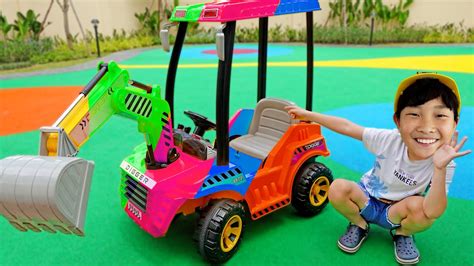 예준이의 자동차 장난감 색깔놀이 포크레인 전동차 트럭놀이 Car Toy Color Play With Power Wheels