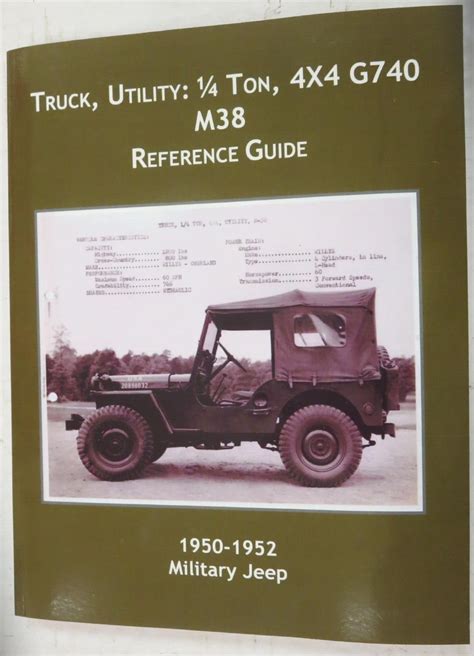 Vintage Willys M38 Military Jeep G740 M38 Reference Guide New Parts For